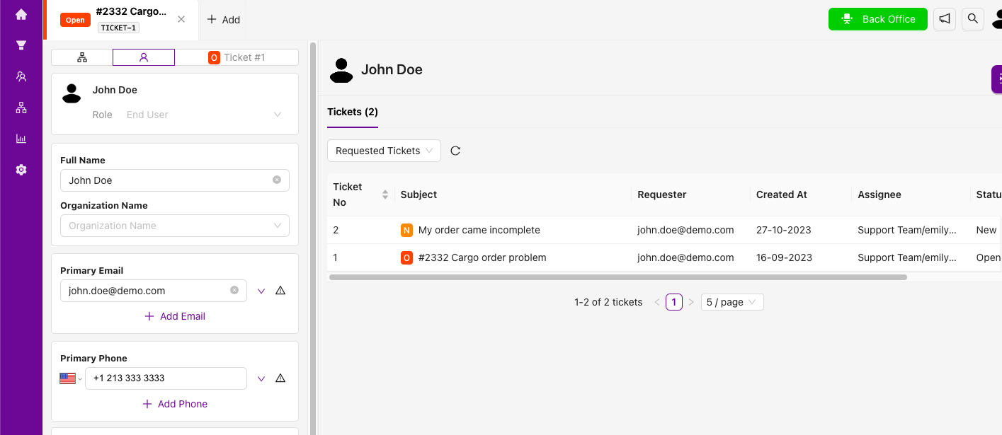 How can I update customer information? - Grispi Support